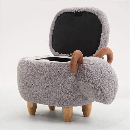 JWCN Hocker Tierhocker Schaf/Hocker mit Stauraum/Holzbeinschuhe Hocker ...