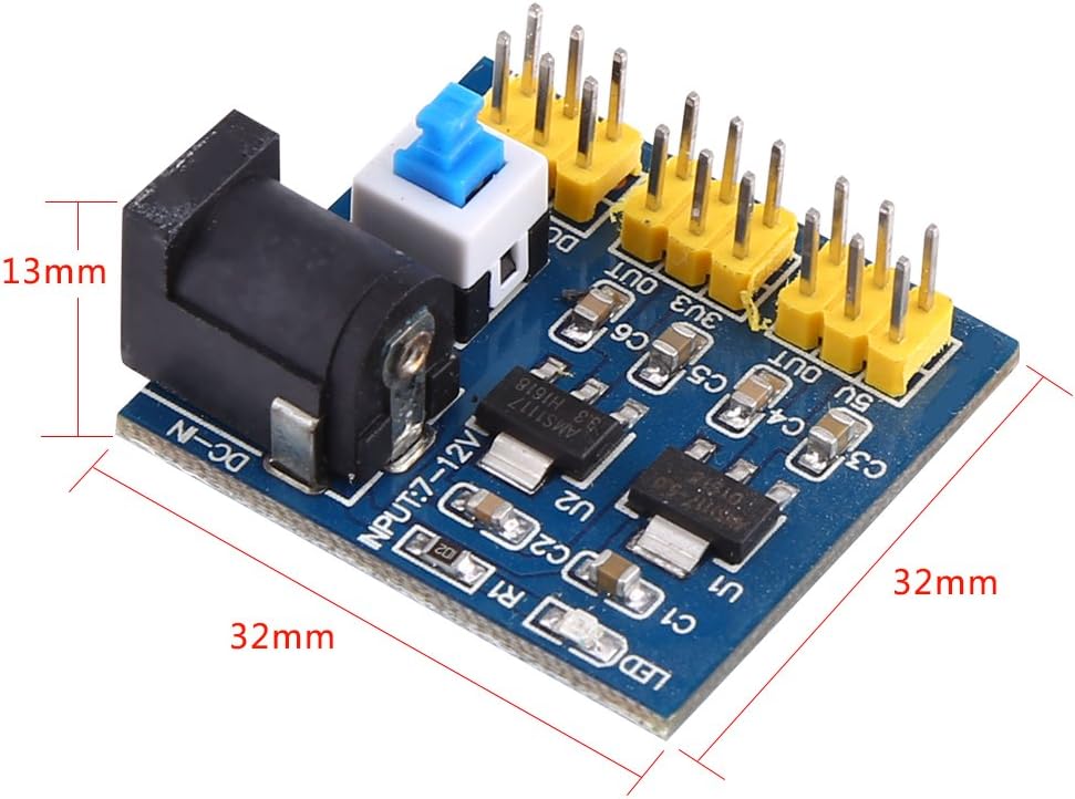 DC-DC Voltage Converter Module, 12V to 3.3V/5V/12V Output Voltage ...