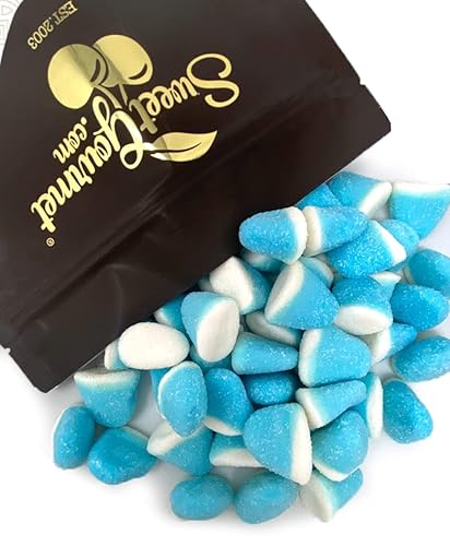SweetGourmet Blue Raspberry Gummi Drops | Sugar Coated Gummy Puffs ...