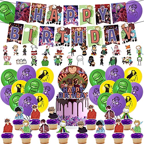 100Pcs Dream Team SMP Birthday Party Supplies, Dream SMP Theme Birthday ...