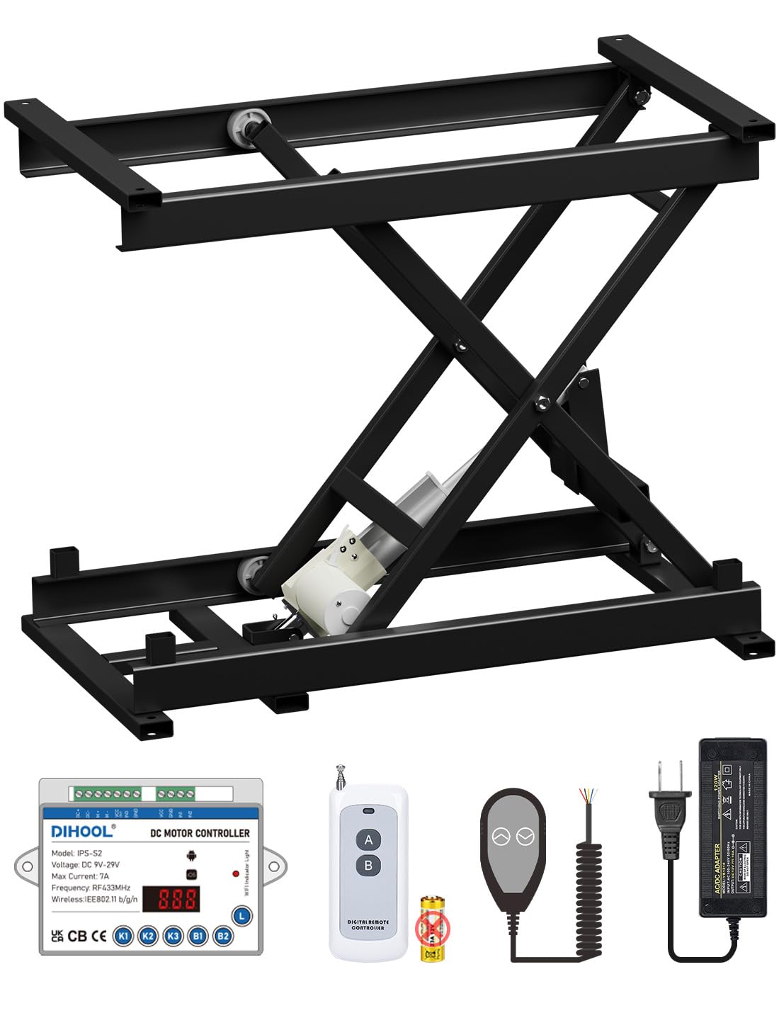 Mua DIHOOL Electric Scissor Lift Table 350LB Load, 195-680MM Height ...