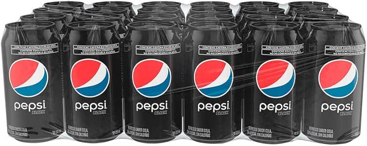Pepsi Black, Refresco Sabor Cola sin Azucar, lata de 355 mililitros ...