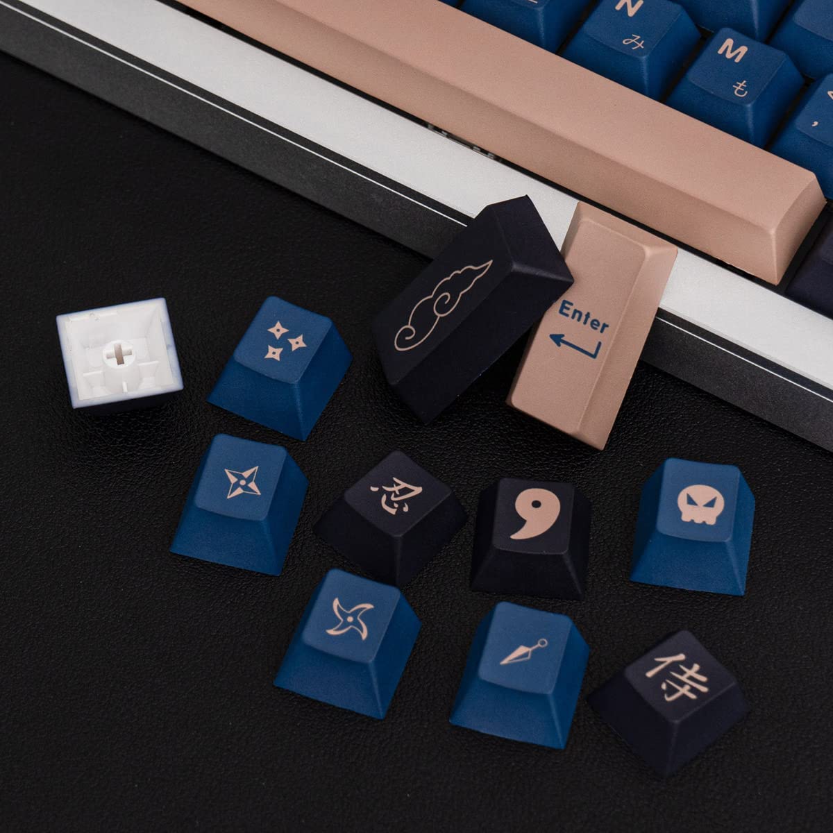 Mua Blue Samurai Keycaps 129 Keys PBT Cherry Profile Keycaps Dye ...