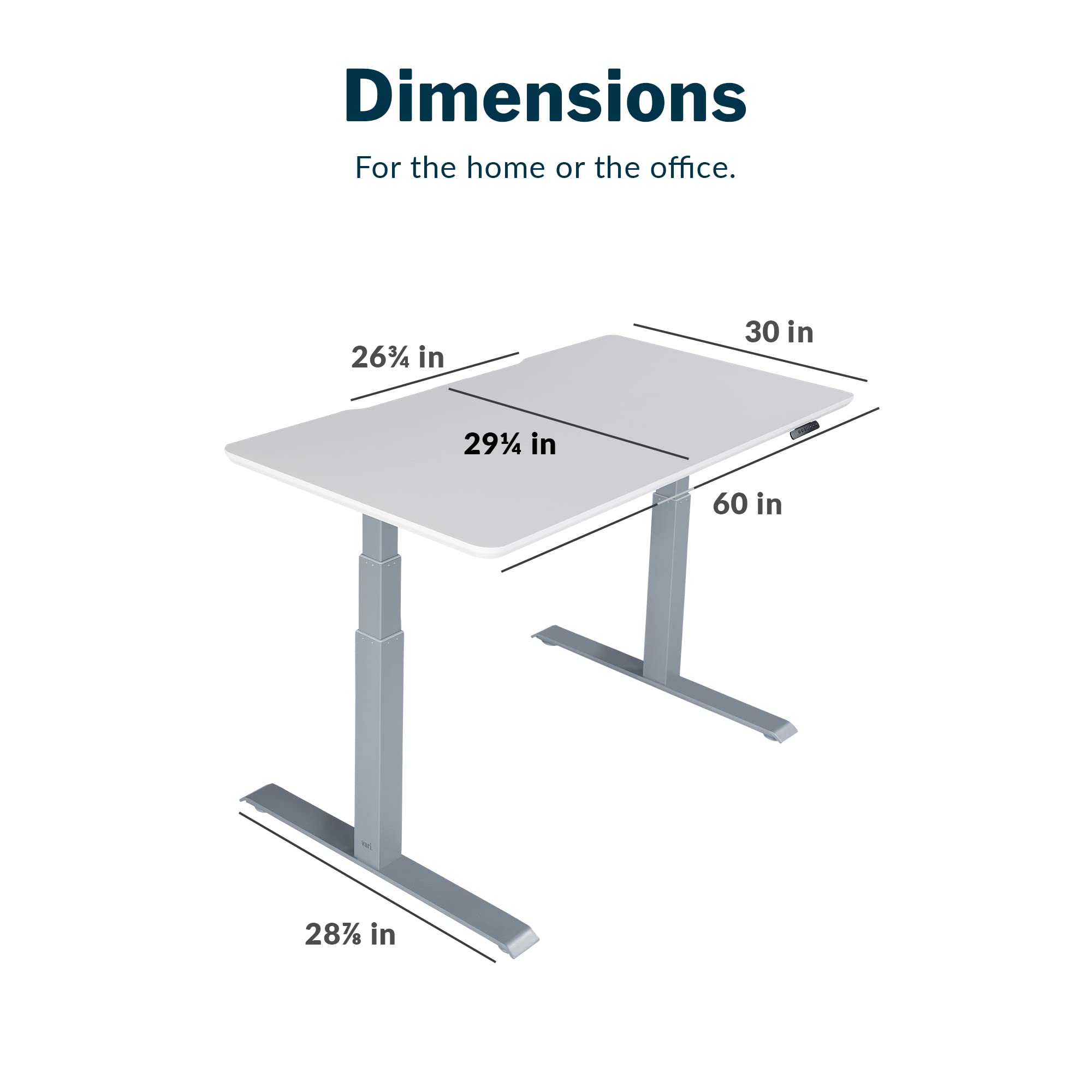 Mua Vari Electric Standing Desk - Varidesk White Height Adjustable ...