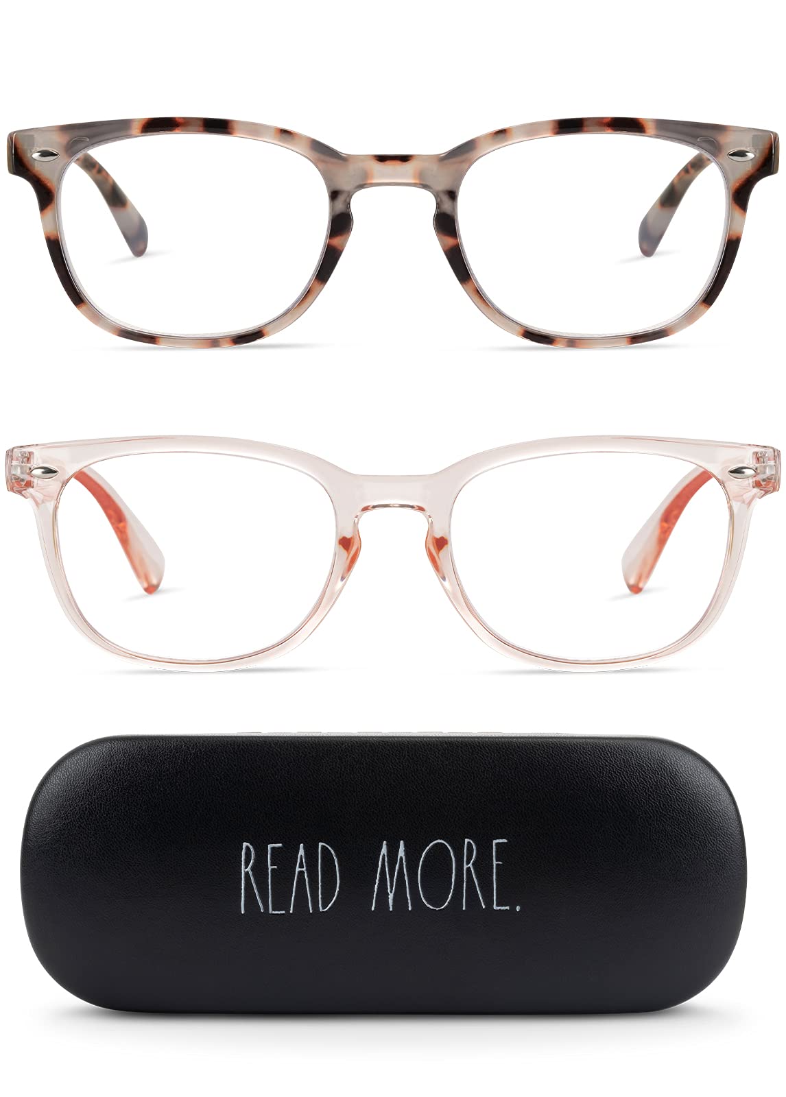Rae Dunn "JUDY Blue Light Blocking Reading Glasses - 2 Pack w/READ MORE ...