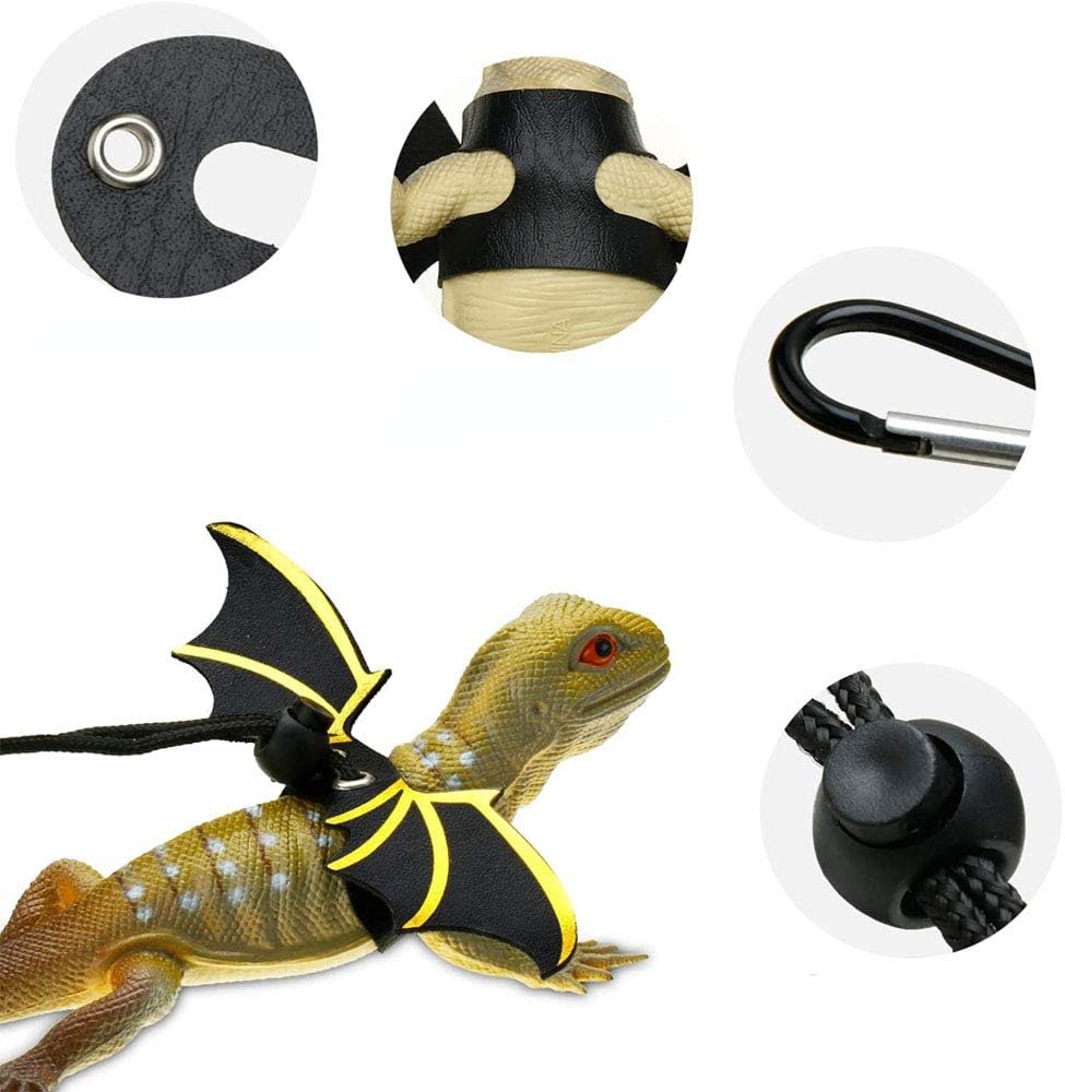 YGHH Adjustable Reptile Harness, Gecko Leash, Climbing Pet Out Belt ...