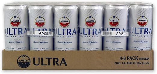 Cerveza Amstel Ultra - Caja con 4 Six Packs Lata 355 ml: Amazon.com.mx ...
