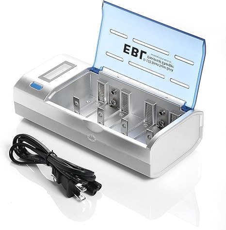 EBL Universal Battery Charger, LCD Smart Individual Charger with ...