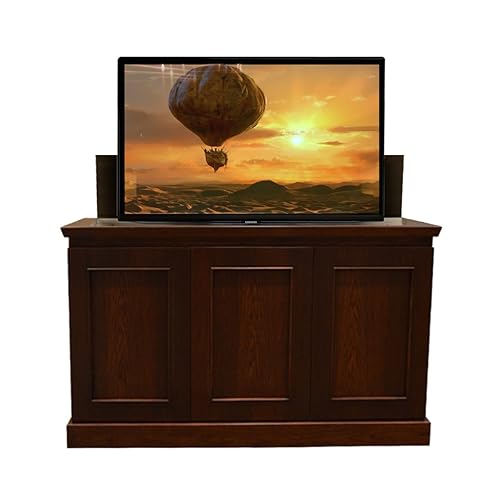 TV Lift - Fully Assembled Handcrafted Westport TV Lift Cabinet + TV ...