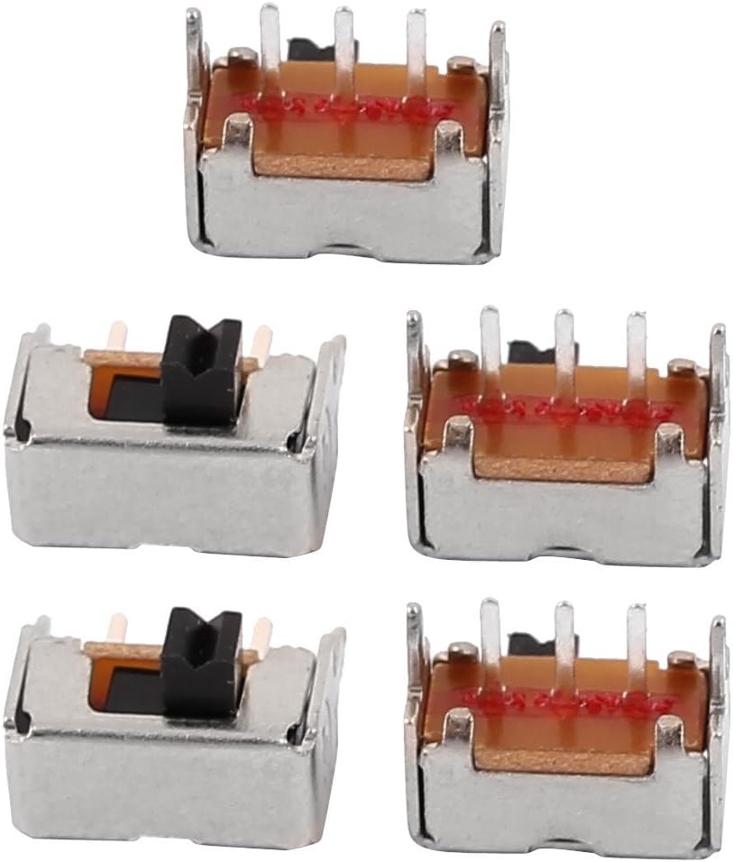sourcingmap 5Pcs 2 Position 3P SPDT Micro Slide Switch Latching Toy Switch 8mmx4mmx4mm: Amazon ...