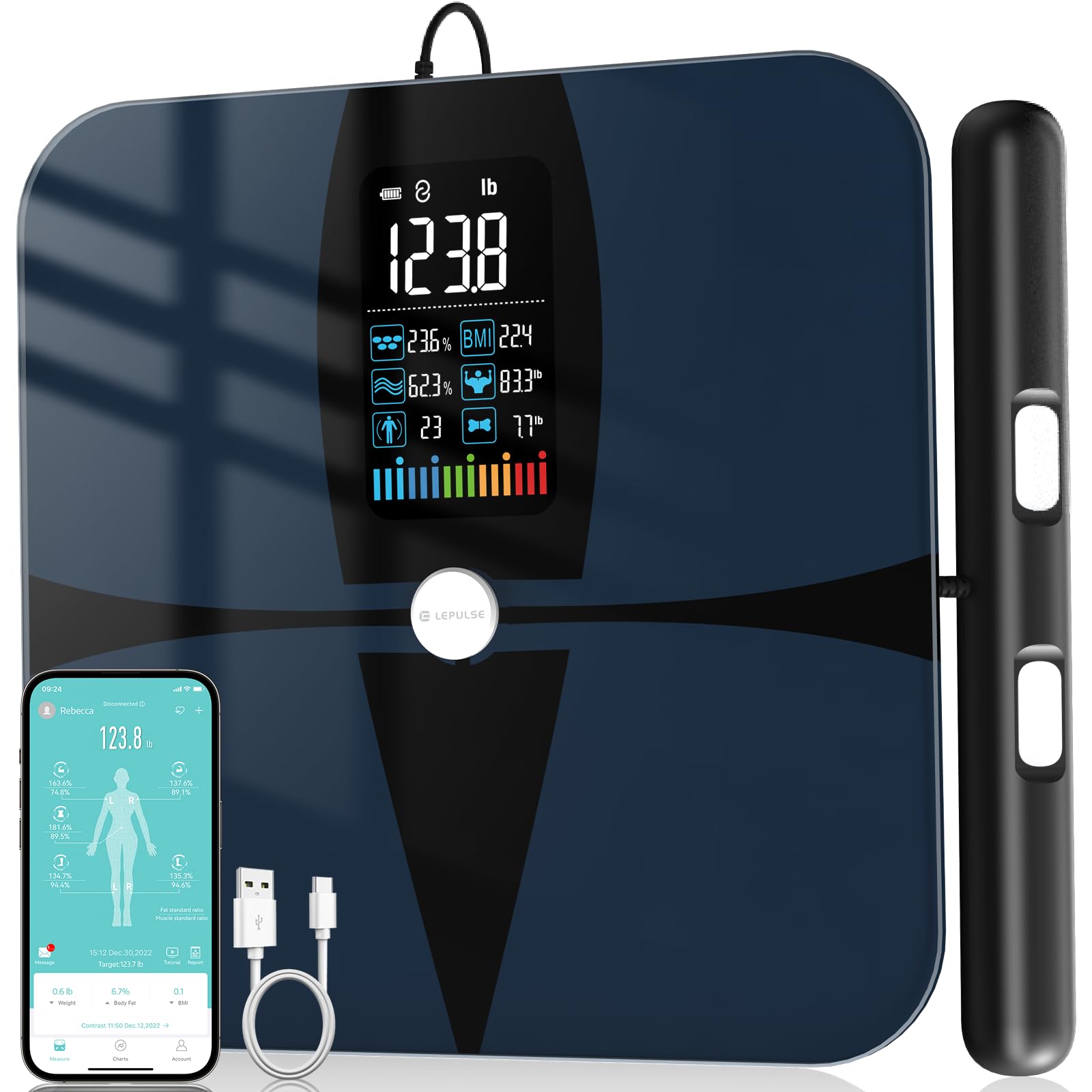 Mua Scales for Body Weight and Fat, Lepulse 8 Electrode Smart Body Fat ...