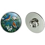 Amazon.com: 6030344 Bluebird of Happiness Lapel Pin Brooch Tie Tack ...