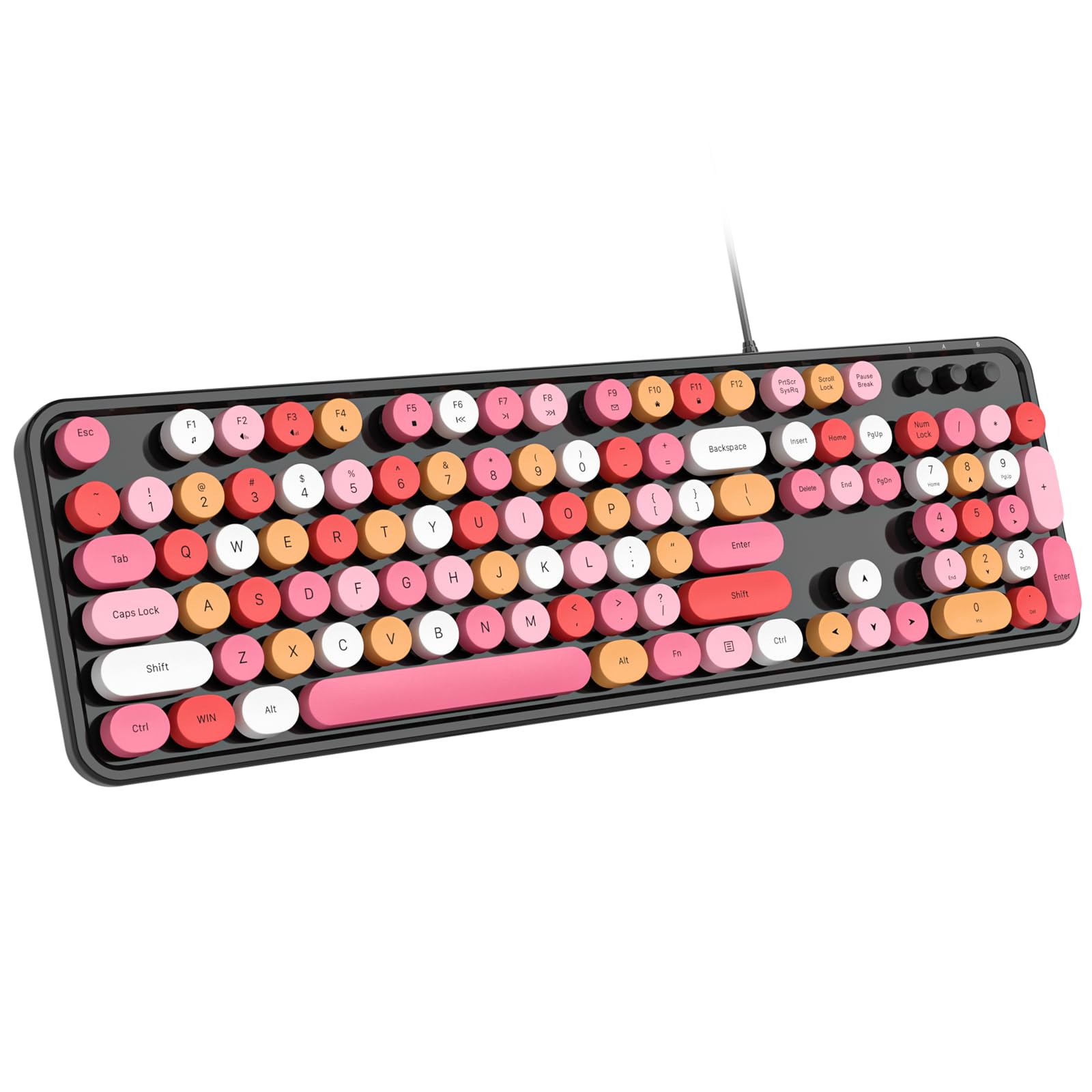 Dilter Wired Keyboard, 104 Keys Full-Sized Typewriter Keyboards, USB ...