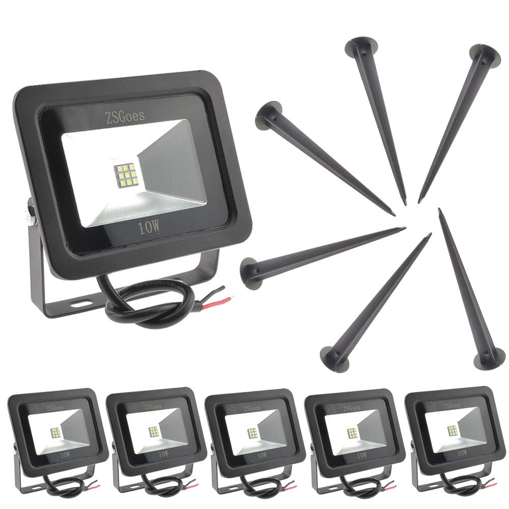 Mua 6 Pack Cool White 10W LED Flood Light Outdoor Waterproof IP65, Wall ...