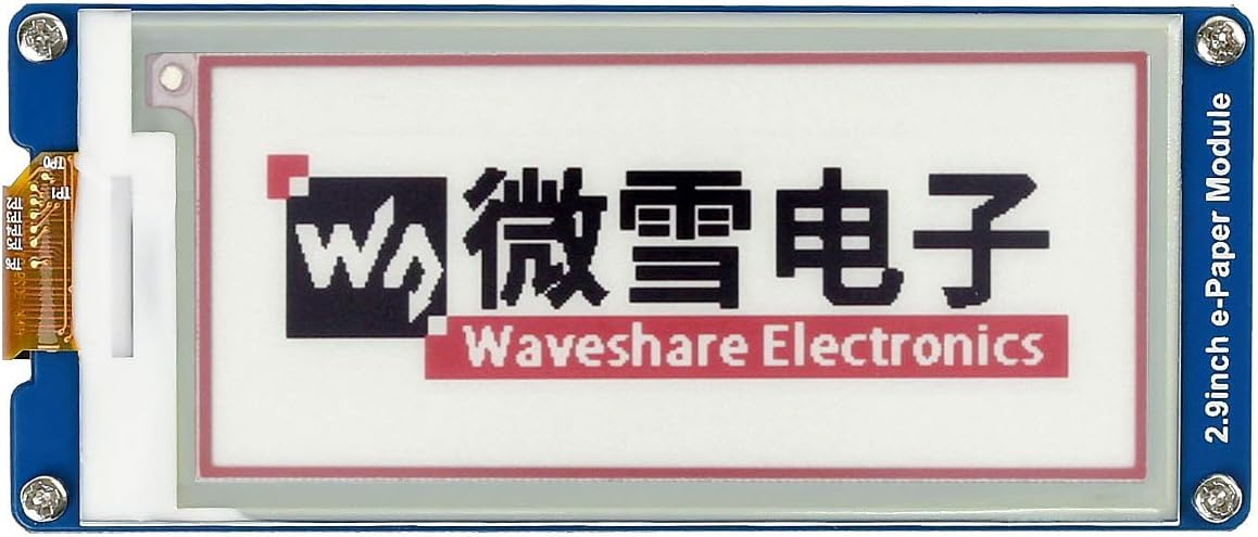 Waveshare 2.9Inch E-Paper Display Module(B) V2,296×128 Resolution E-Ink ...