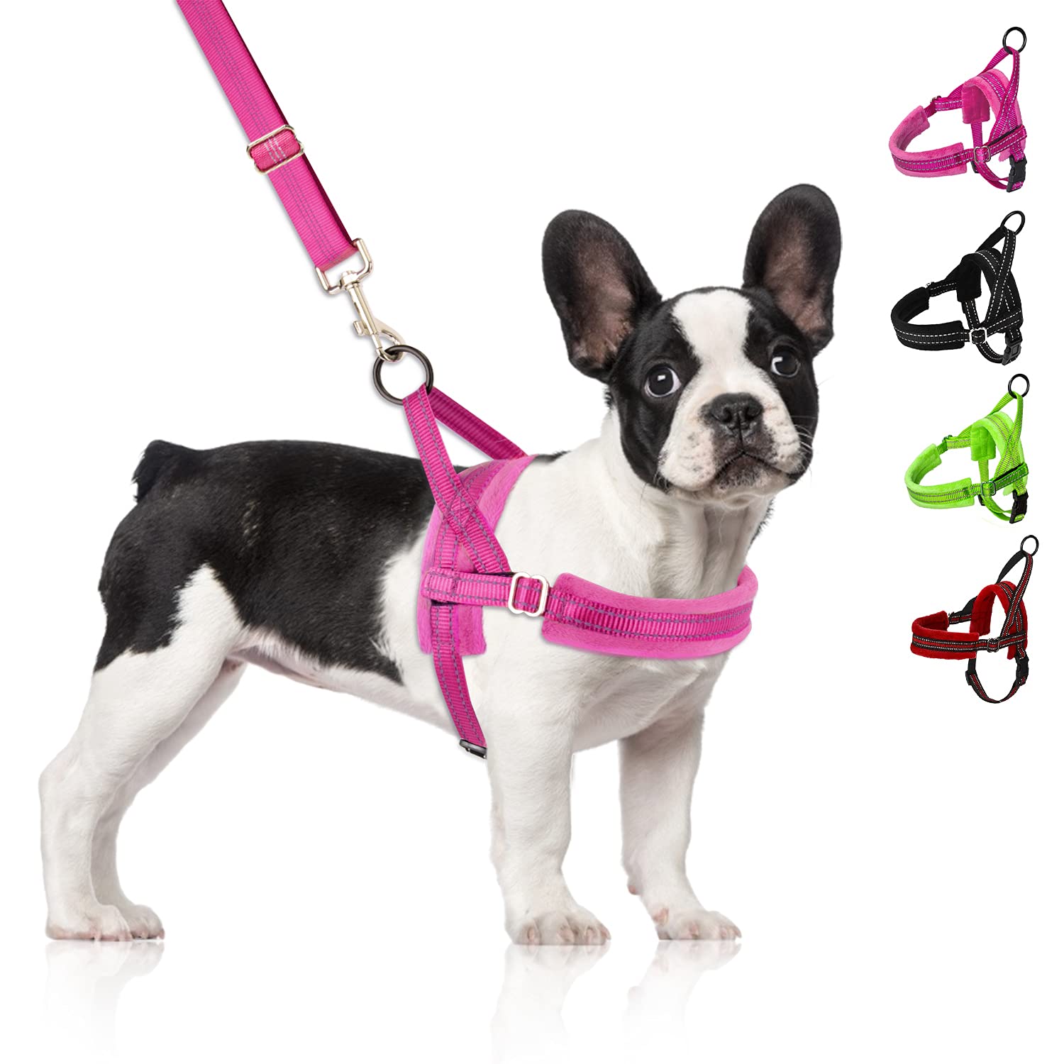 SlowTon No Pull Small Dog Harness and Leash Set, Puppy Soft Vest ...