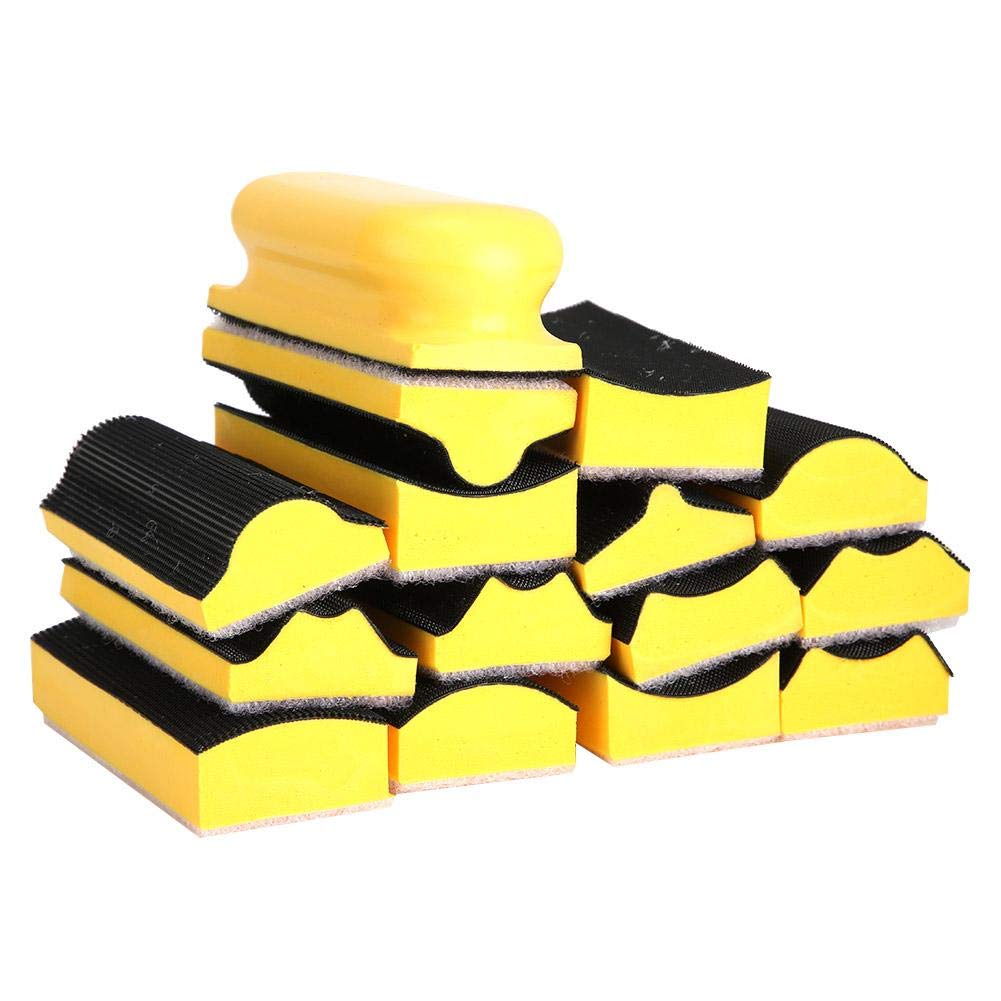 Hand Sanding Block, 16 Pcs Abrasive Sander Pad Base Hand Sanding ...