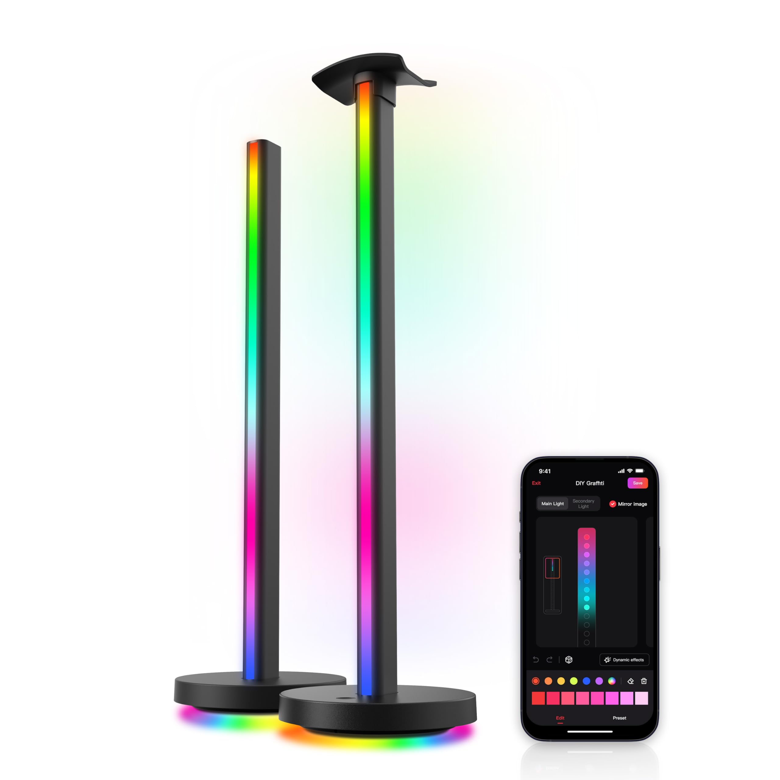 YEELIGHT RGBIC Light Bar, 16 Million Color Options, Dual Smart Light ...