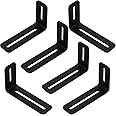 Amazon.com: 6 Pcs Adjustable Slotted L Brackets, Black L Shaped Bracket ...