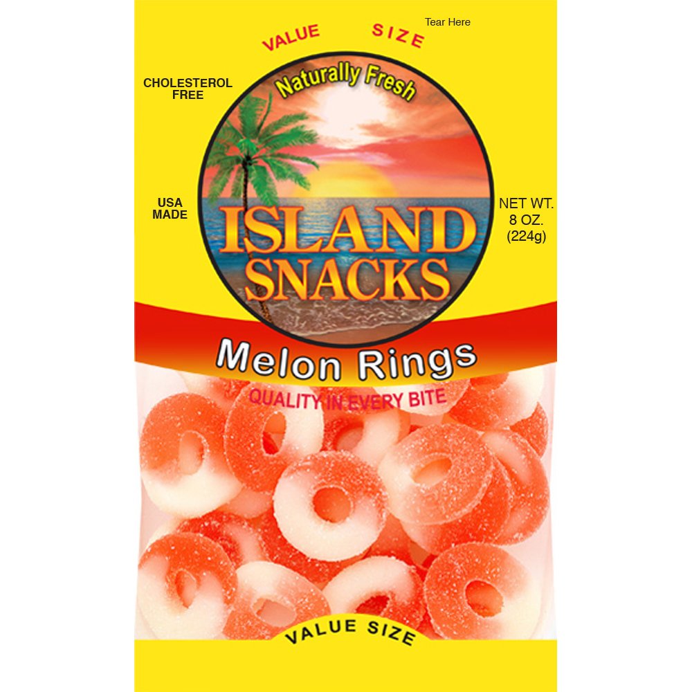Amazon.com: Island Snacks Rings, Melon, 8-Ounce (Pack of 6)