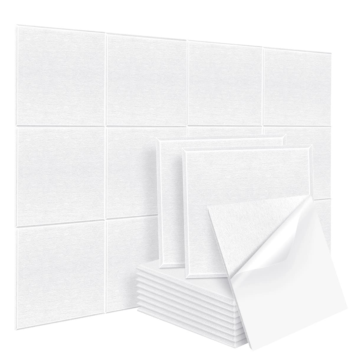 DEKIRU Self Adhevise Acoustic Panels Sound Proof Padding, 12 X 12 X 0.4 ...