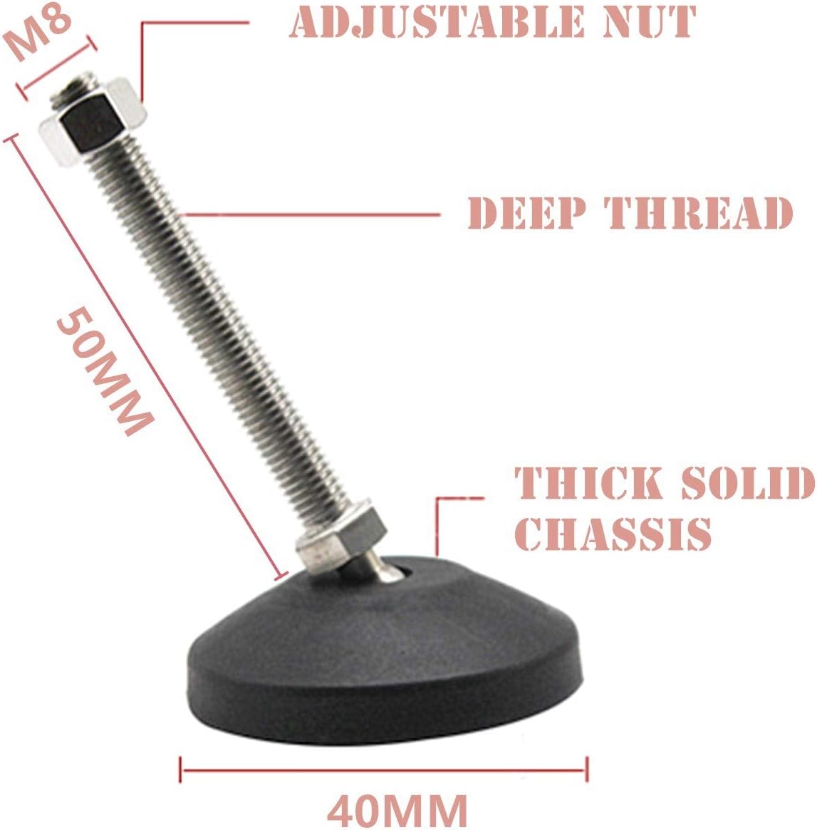 4 Pack Furniture Leveling Feet Stainless Steel Adjustable Feet Leveling ...