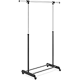Amazon.com: Whitmor Deluxe Adjustable Garment Rack - Rolling Clothes ...