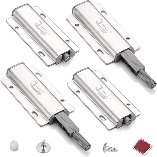 Aimant Porte Placard Push to Open Magnétiques Jiayi 4 Pièces Aluminium ...