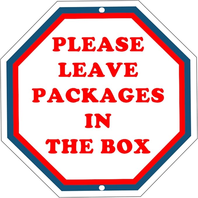 Package Delivery Instructions Sign, Leave Packages in The Box Sign, 7.8 ...