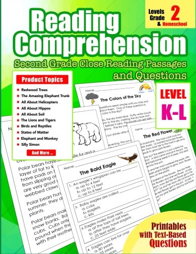Buy 9 Reading Comprehension Levels K And L Second Grade Close Reading 