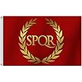 Amazon.com : Roman Empire Flag 3x5 Ft, Made of Glossy Fabric -Silk ...