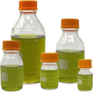 Amazon.com: Corning PYREX #1395-SET, Round Media Storage Bottle Set ...