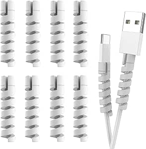 Amazon.com: Cable Protector Spiral Phone Charge Cable Saver, Headphone ...