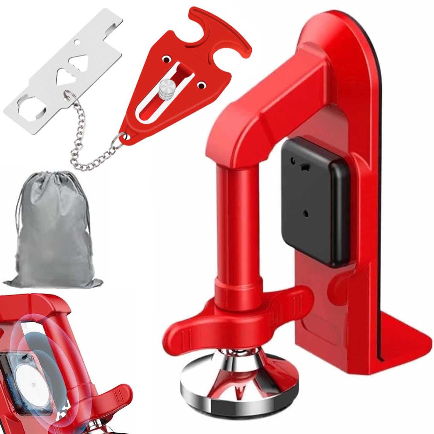 Upgrade Alarm Door Stopper with Portable Door Lock, Portable Door Stop ...
