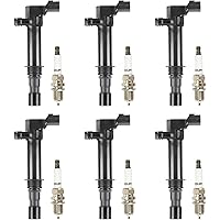 Amazon.com: Set of 6 Ignition Coil Pack and Spark Plugs fits for 3.7 V6 Jeep Liberty Cherokee KJ ...
