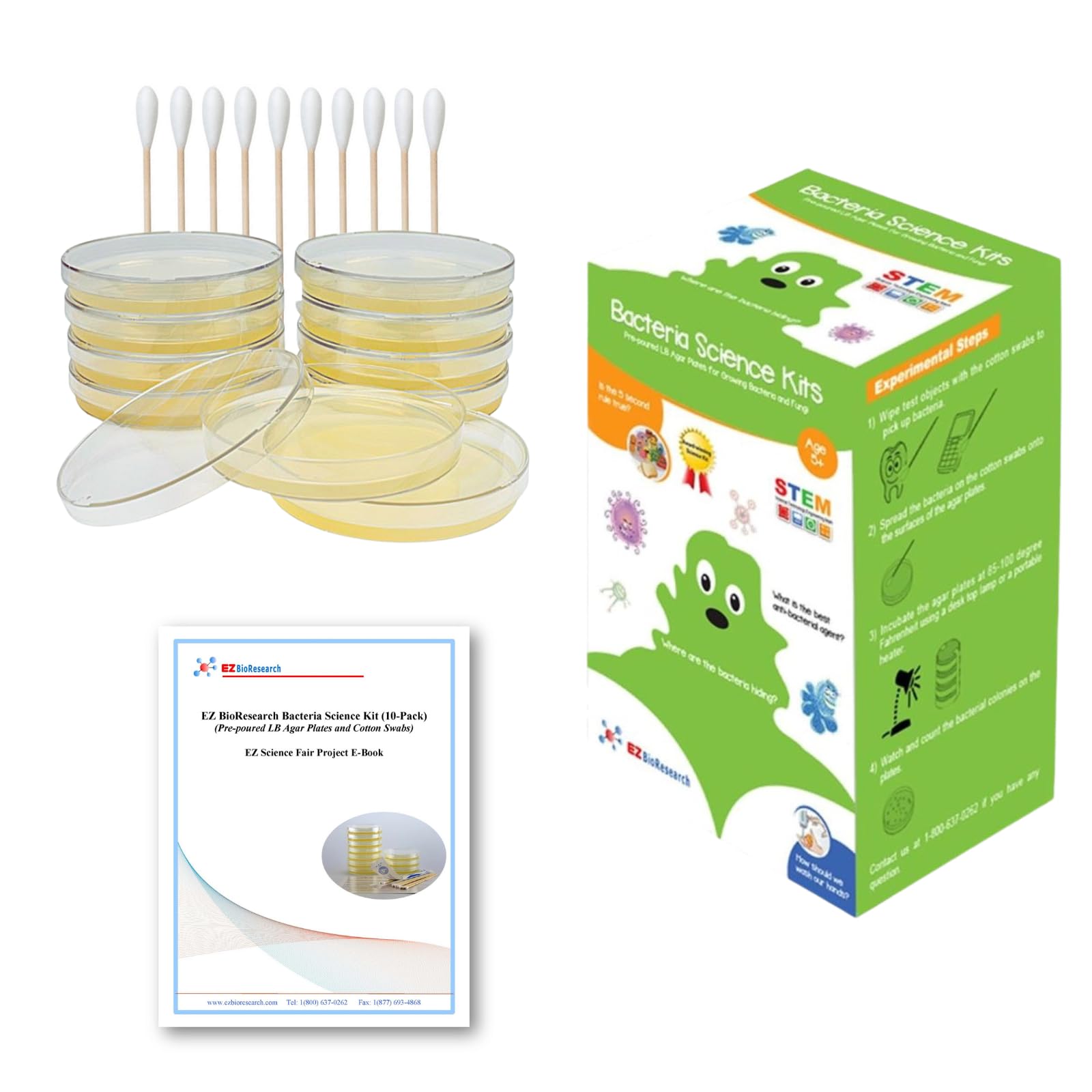 Mua EZ BioResearch Bacteria Science Kit (IV) (Gift Pack): Prepoured LB ...