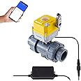 Amazon.com: Smart electric valve 3/4 inch PVC joint ball valve Tuya APP ...