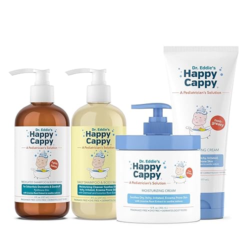 Happy Cappy 3-Step Skincare Bundle- Baby Dandruff & Cradle Cap Shampoo ...