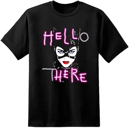 Mens Catwoman Hello There Sign Movie T Shirt Batman Retro Vintage ...