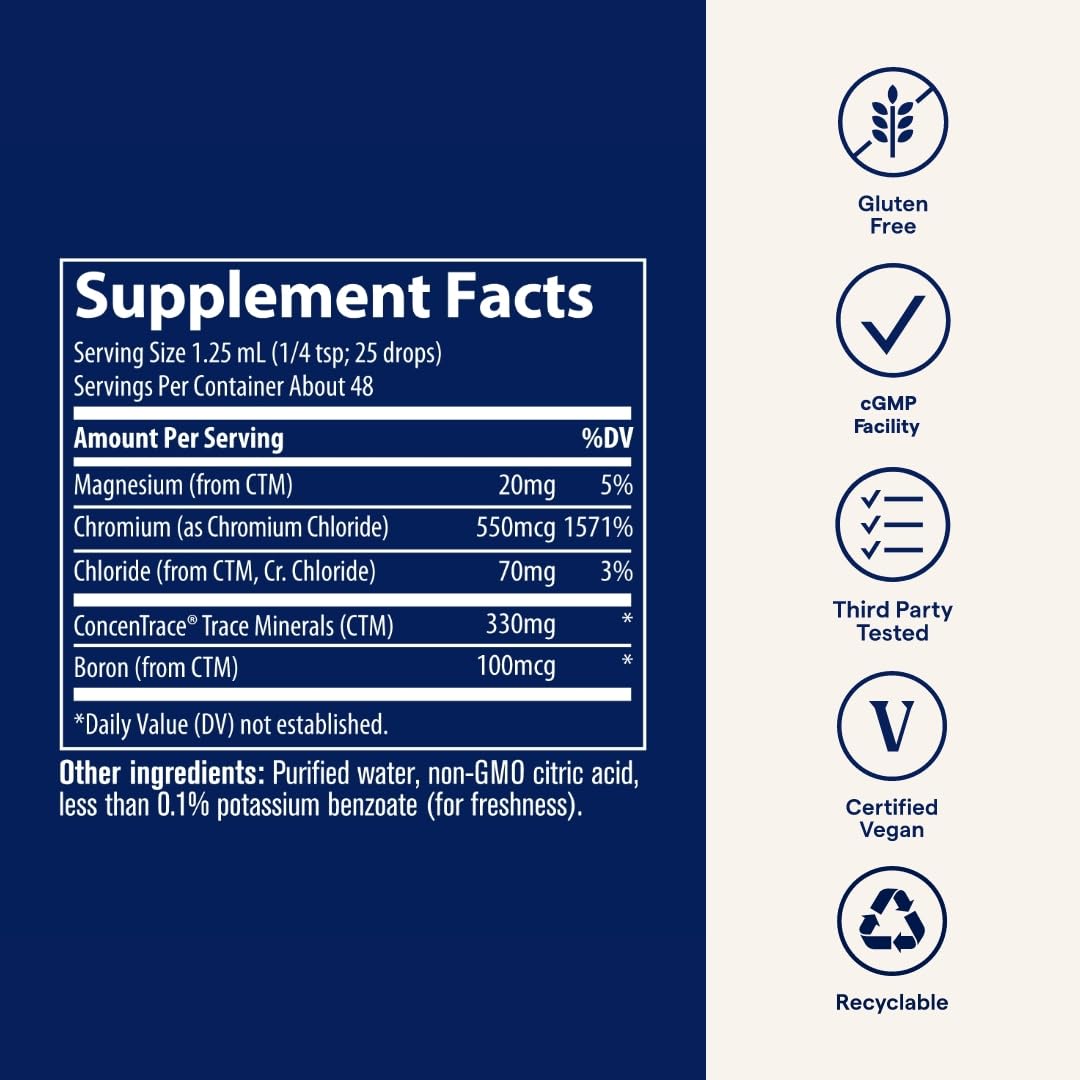 Mua Trace Minerals Ionic Chromium 550 mcg - Dietary Supplement to ...