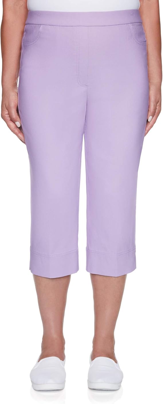 Alfred Dunner Womens Classic Fit Allure Clam Digger Pant Casual Pants ...