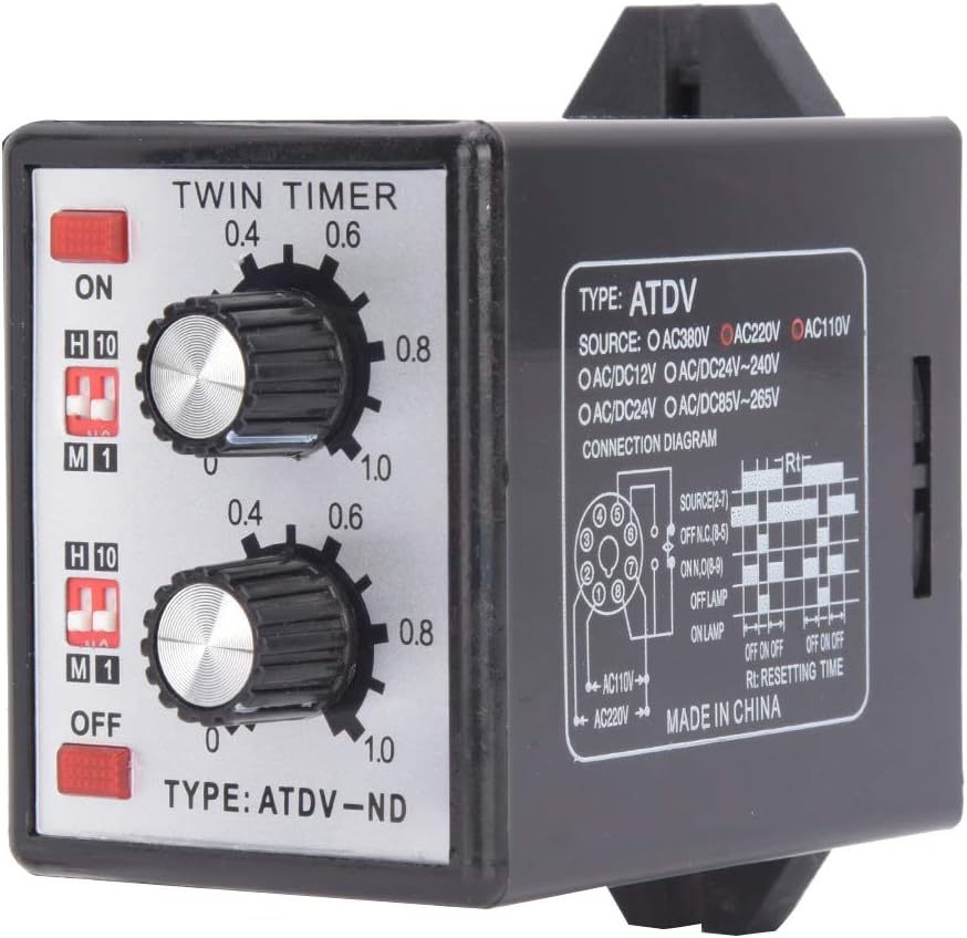 Knob Control Time Switch Relay Short Period Repeat Cycle Intermittent Timer Relay ATDV ND AC110V ...