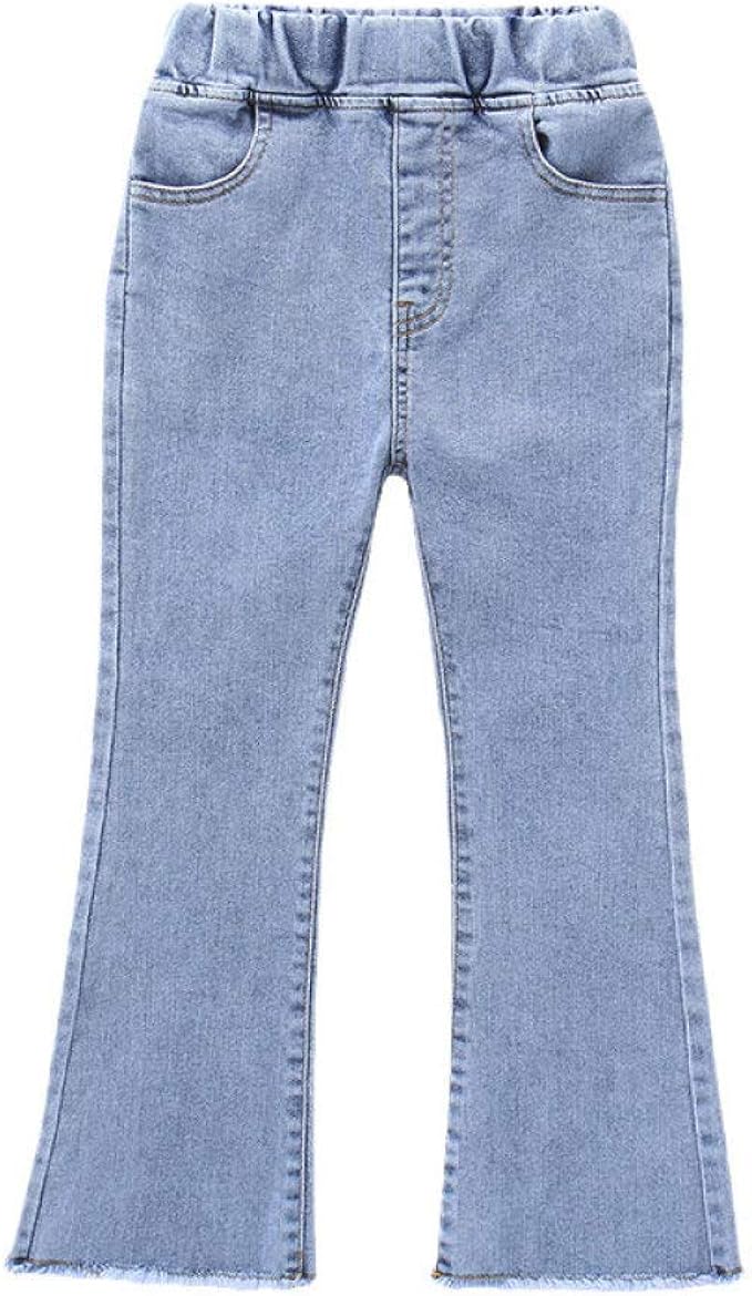 Flared Pants Kids Girls Children's Clothing Running Pants Jeans with ...