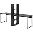 Amazon.com: HOMCOM 88" Extra Long 2-Person Computer Desk with Storage ...