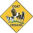 Amazon.com: CROSSWALKS Goat Crossing 12" X 12" Aluminum Sign (X195 ...
