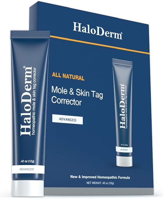 NEW HaloDerm Advanced Skin Tag Remover & Mole Remover Kit - All Natural ...