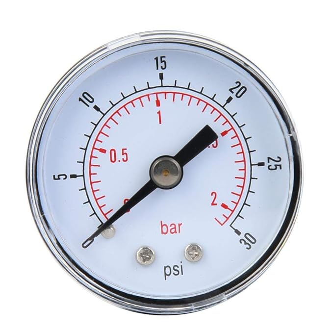 Mechanical Pressure Gauge Manometer Measuring Tool 1/8inch BSPT Back ...