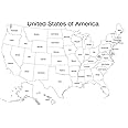 Amazon.com: Map of The United States Coloring Poster for Kids Family ...