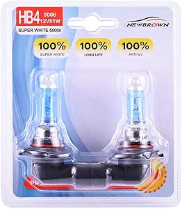 Amazon.com: 9006 HB4 Halogen Headlight Bulb with Super White Light Long Life Replacement P22D ...
