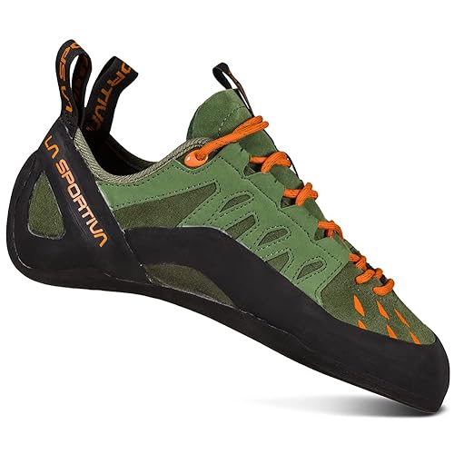 La Sportiva Men's Tarantulace Rock Climbing Shoes, Olive/Tiger, 12 in ...